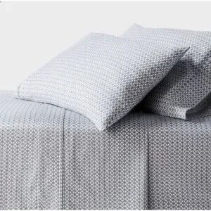 Threshold | Bedding | Full 40 Thread Count Performance Sheet Set Blue ...